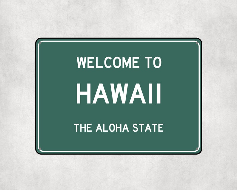 Welcome to Hawaii Sign, Hawaii Metal Sign, Hawaii Gift, Hawaii Gifts ...