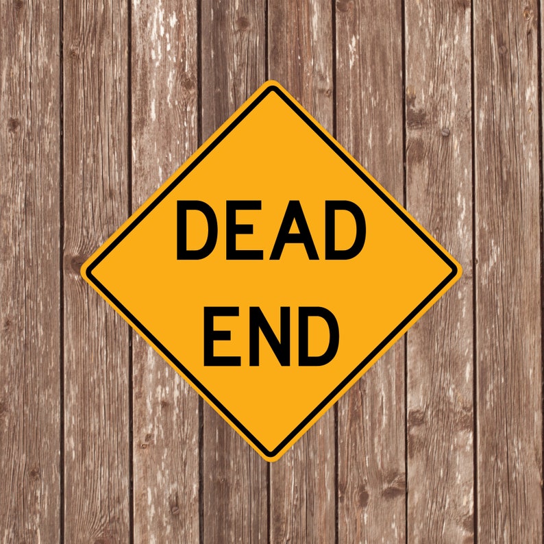 Dead End CROSSING SIGN Dead End Crossing Signs, Dead Ends, Warning Dead ...