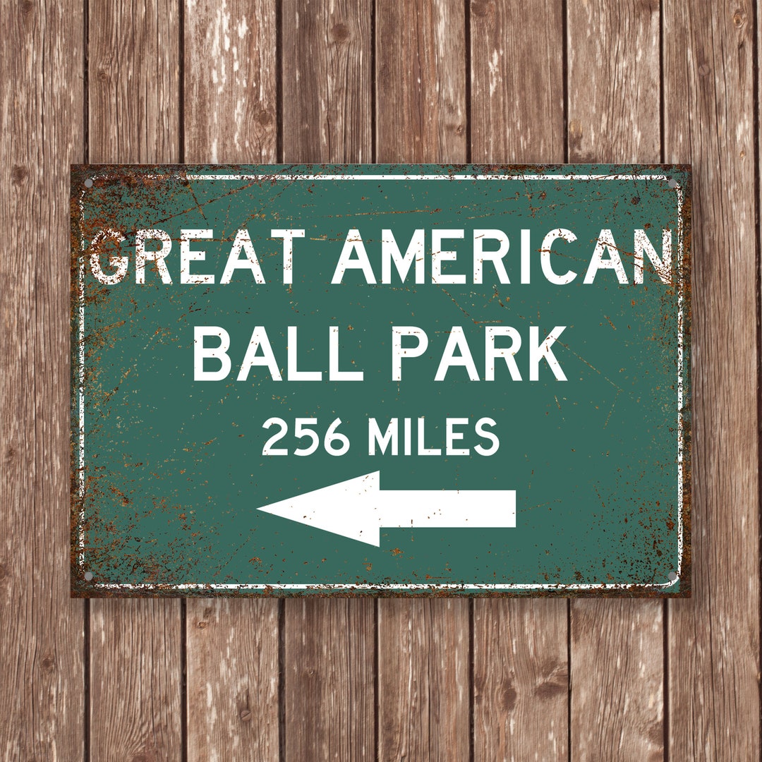 PERSONALIZED GREAT AMERICAN Ball Park Distance Sign, Gabp Stadium ...