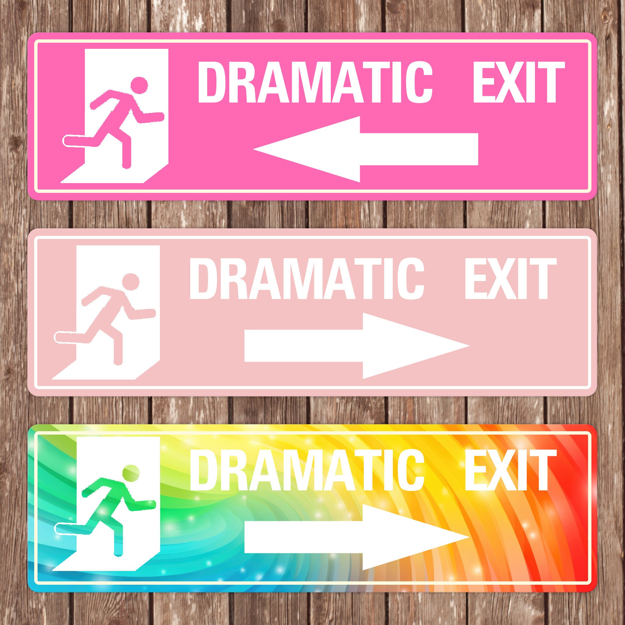 DRAMATIC EXIT Sign, Perfect for Gifts, Office Decor, and Humorous ...