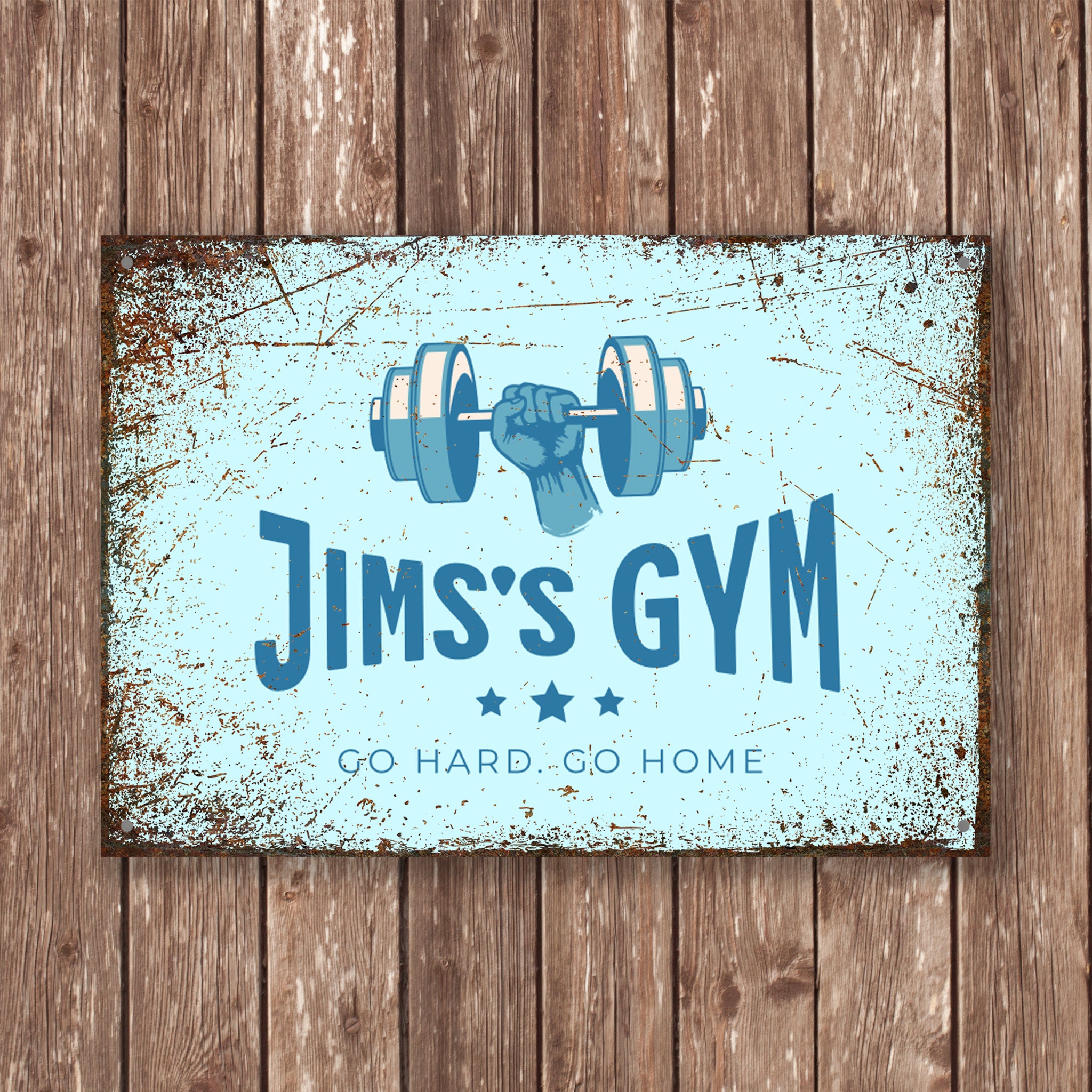 Custom Gym Sign, Gym Room Sign, Husbands Gym, Groom Gift, Personal ...