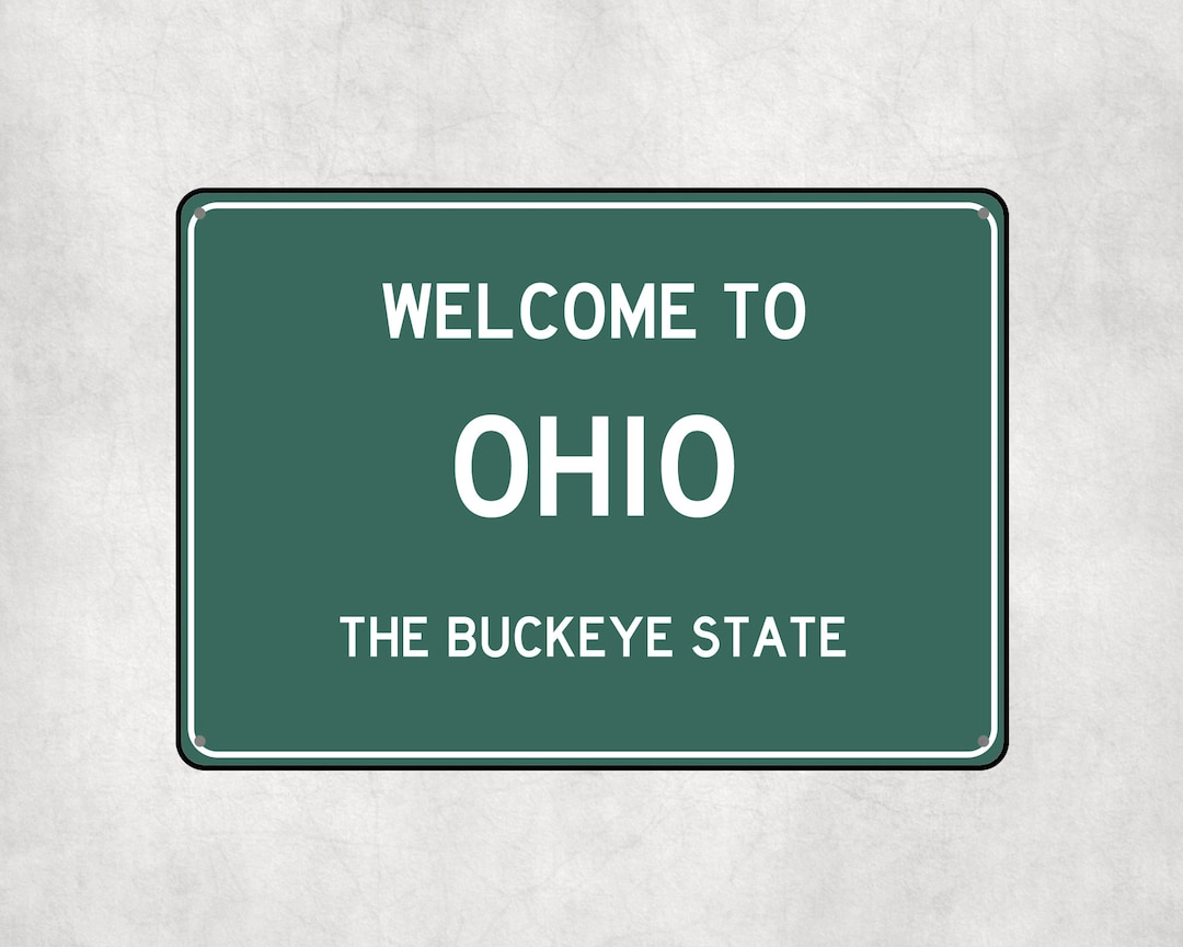 Welcome to Ohio Sign, Ohio Metal Sign, Ohio Gift, Ohio Gifts, Ohio ...