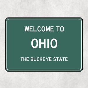 Welcome to Ohio Sign, Ohio Metal Sign, Ohio Gift, Ohio Gifts, Ohio ...
