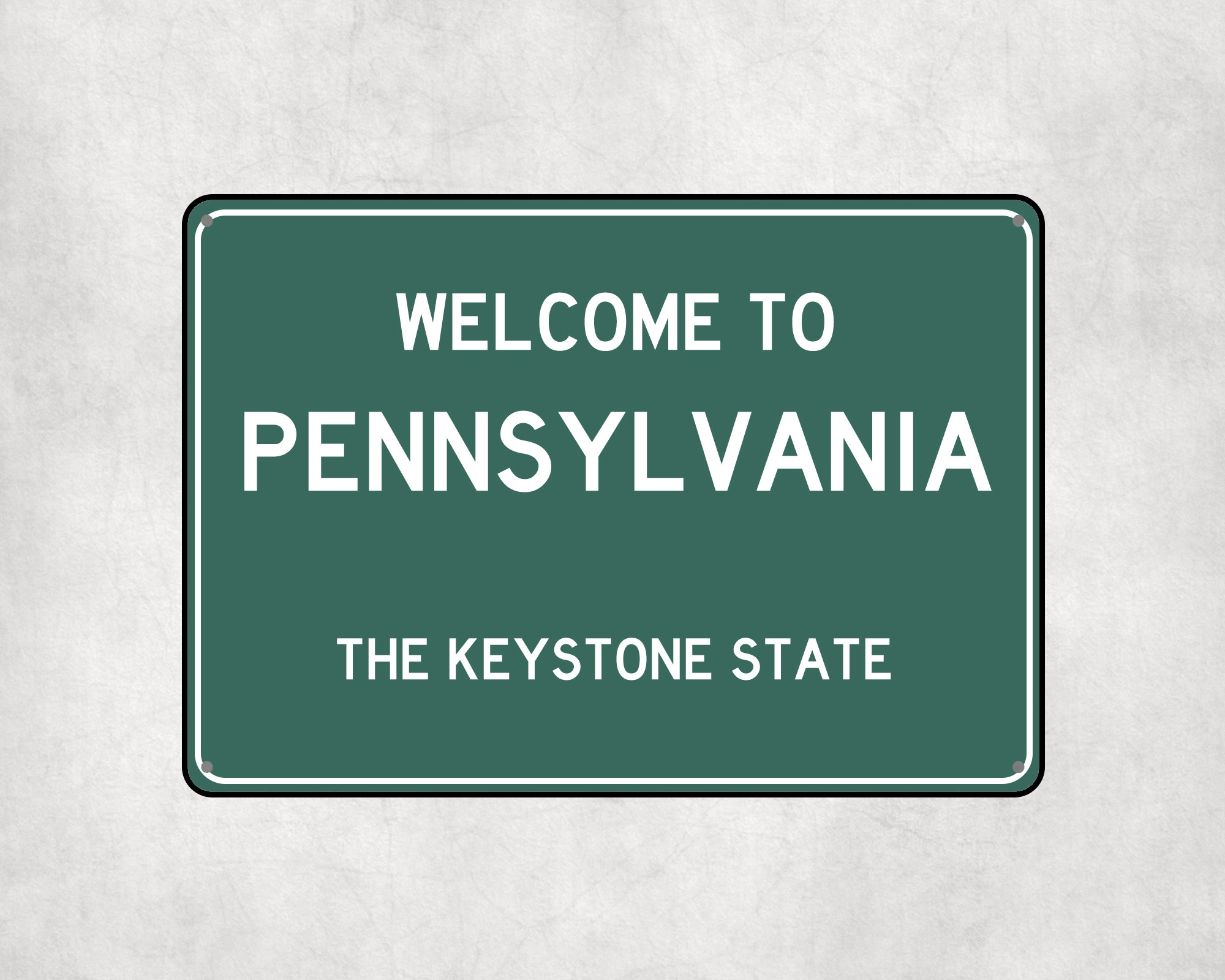 Welcome to Pennsylvania Sign, Pennsylvania Metal Sign, Pennsylvania ...