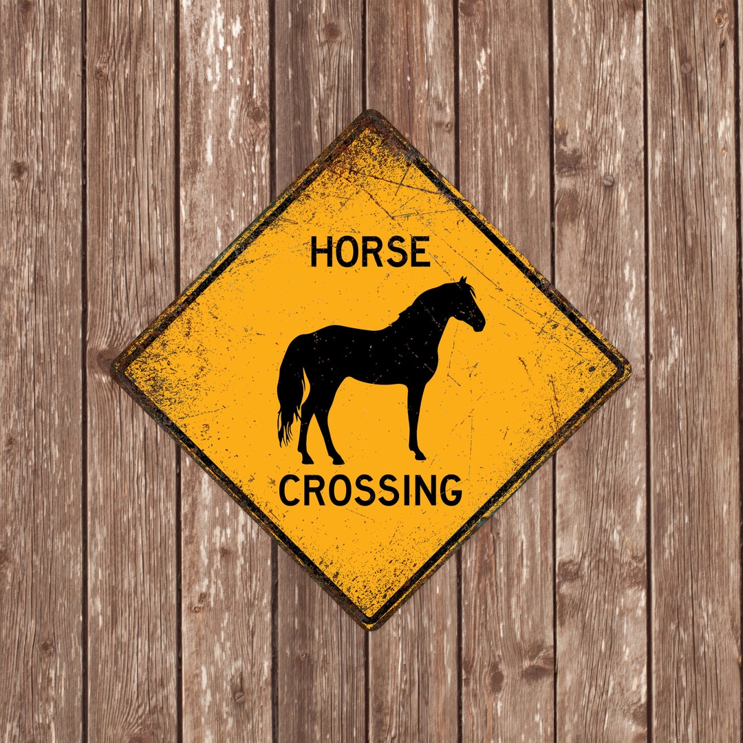 HORSE CROSSING SIGN - Horse Crossing Signs, Horses, Warning Horse ...