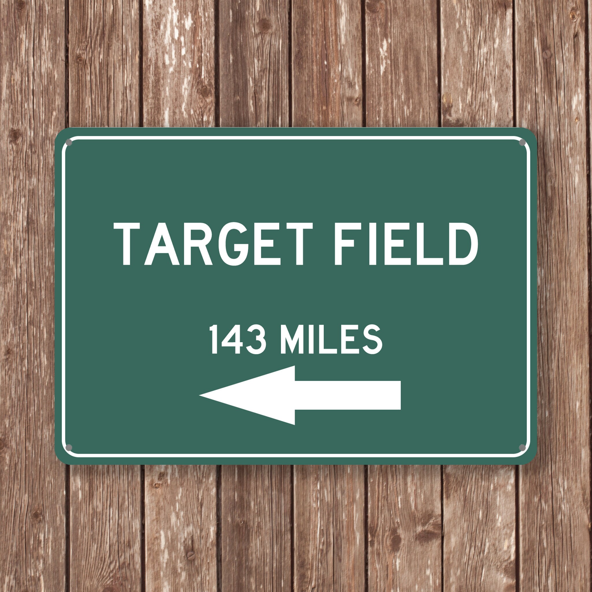 PERSONALIZED Target Field Distance Sign, Target Field Stadium, Target ...