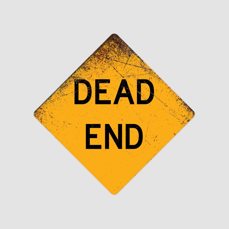 Dead End CROSSING SIGN Dead End Crossing Signs, Dead Ends, Warning Dead ...