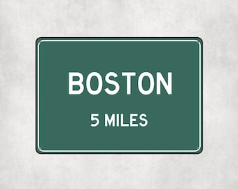 PERSONALIZED BOSTON CITY Sign, Boston City Distance Sign, City of ...