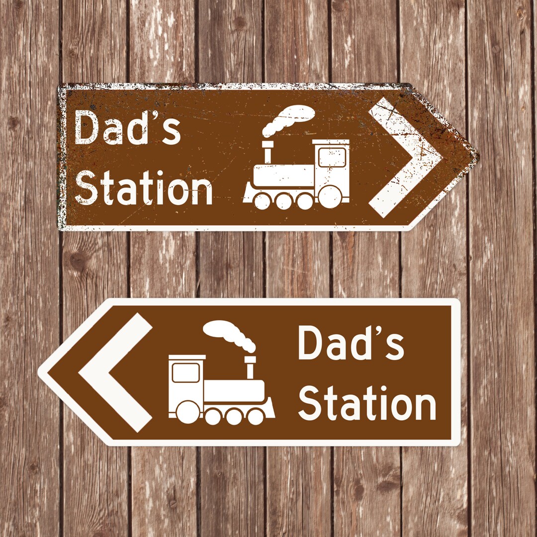 Personalized Brown UK Road Arrow Sign for Train Stations - Vintage ...