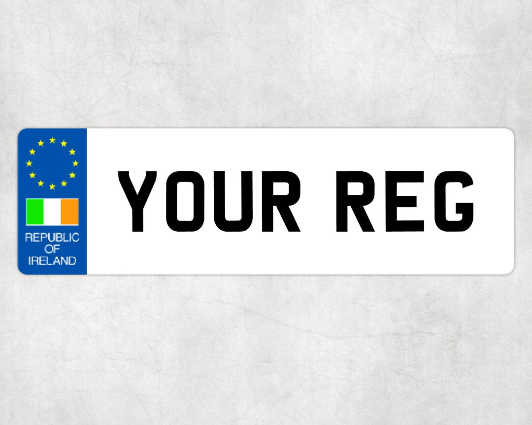 Custom Irish License Plate Sign, Republic of Ireland Number Plate ...