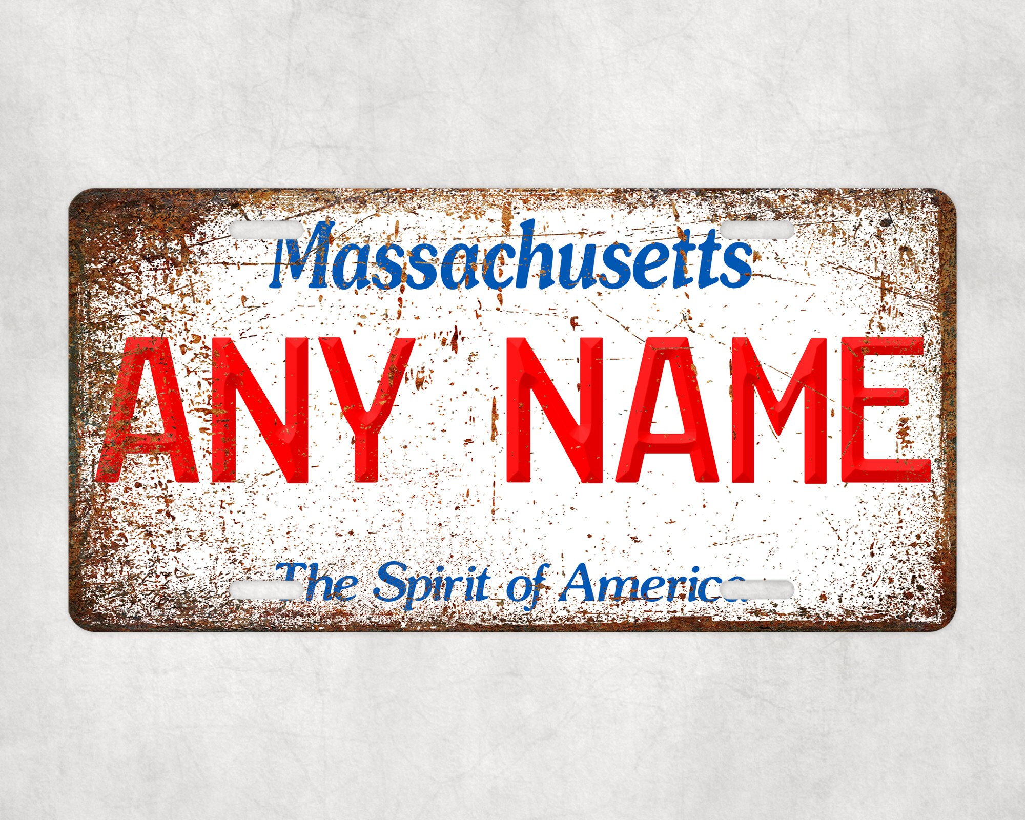 Personalized MASSACHUSETTS License Plate US State Souvenir, Unique Car ...