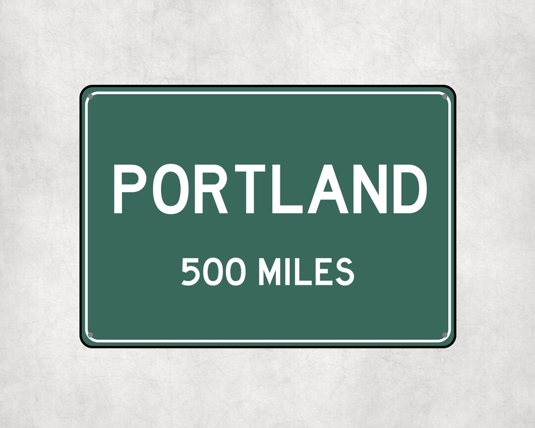 PERSONALIZED PORTLAND Sign, Portland City Distance Sign, City of ...