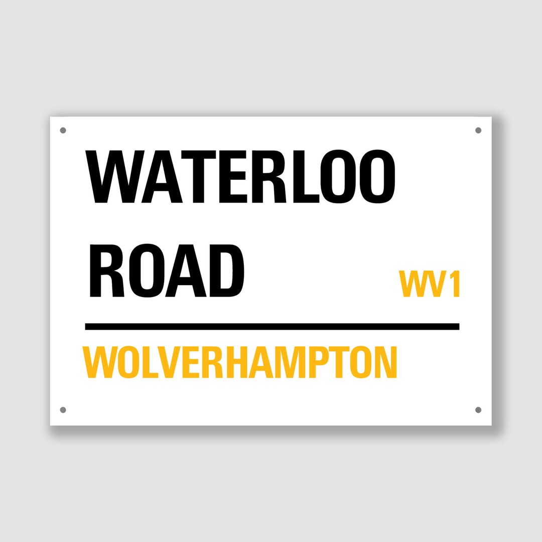Wolverhampton - Waterloo Road, Street Sign, Wolverhampton Gift ...
