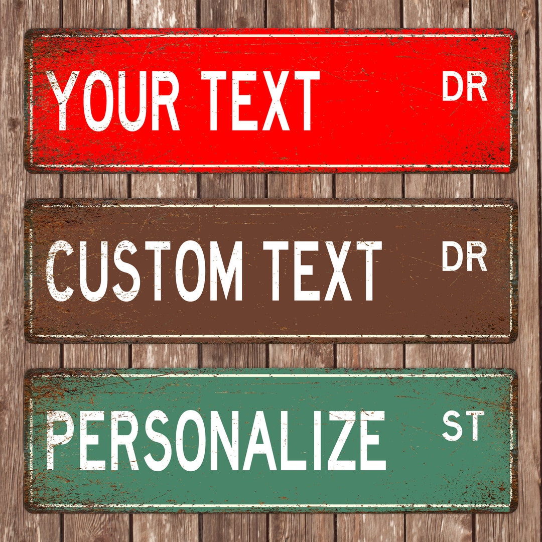 Custom Street Sign, Metal Street Sign, Personalized Street Sign, Make ...