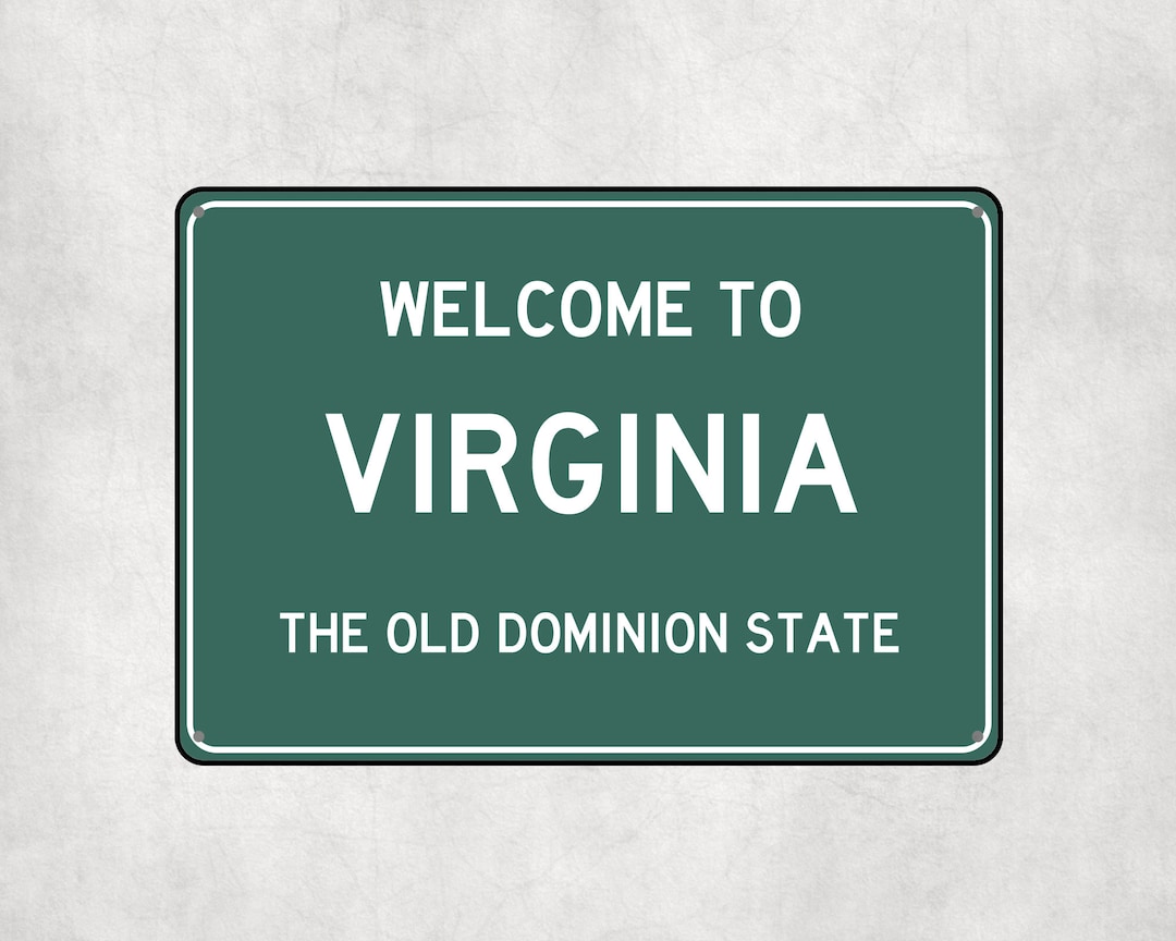 Welcome to Virginia Sign, Virginia Metal Sign, Virginia Gift, Virginia ...
