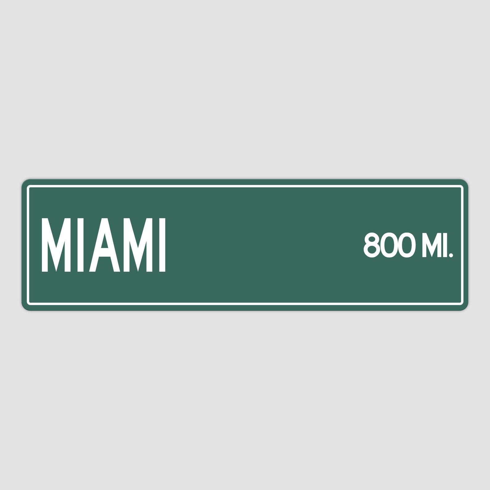 PERSONALIZED MIAMI Sign, Miami City Distance Sign, City of Miami Gift ...