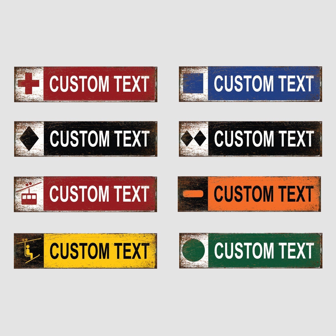 Custom Personalized Ski Trail Sign - Handcrafted Metal Decor for Custom ...