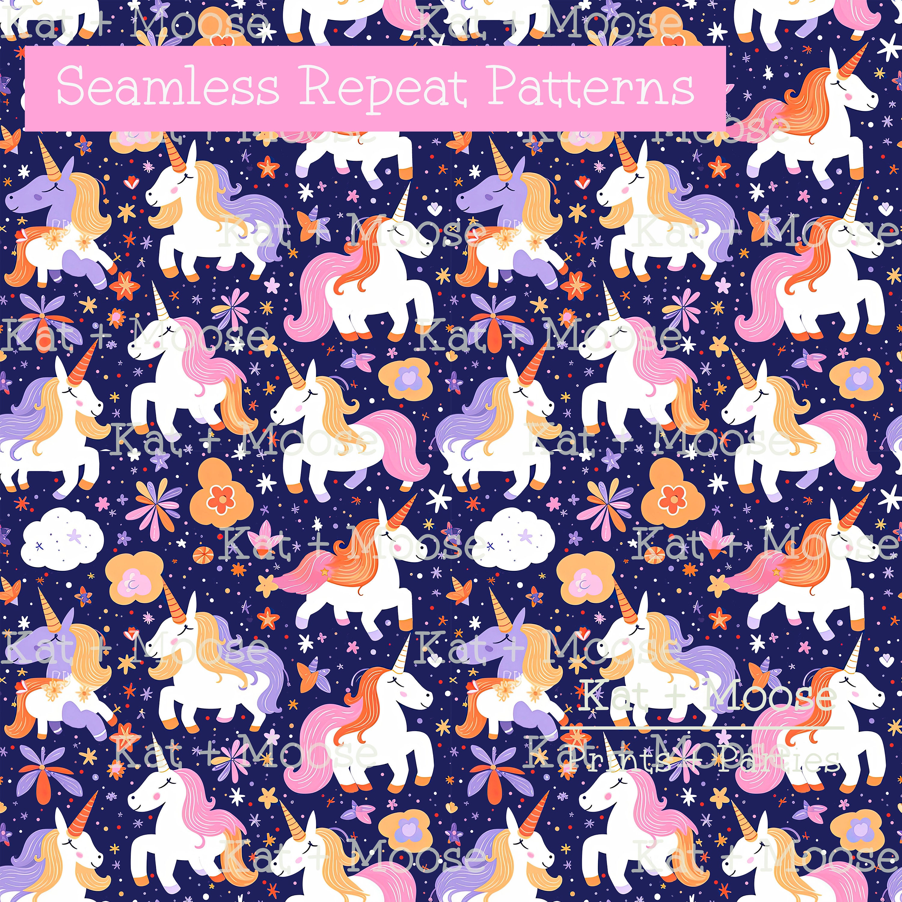Unicorn Birthday Wrapping Paper, Unicorn Party, Digital Paper Download ...