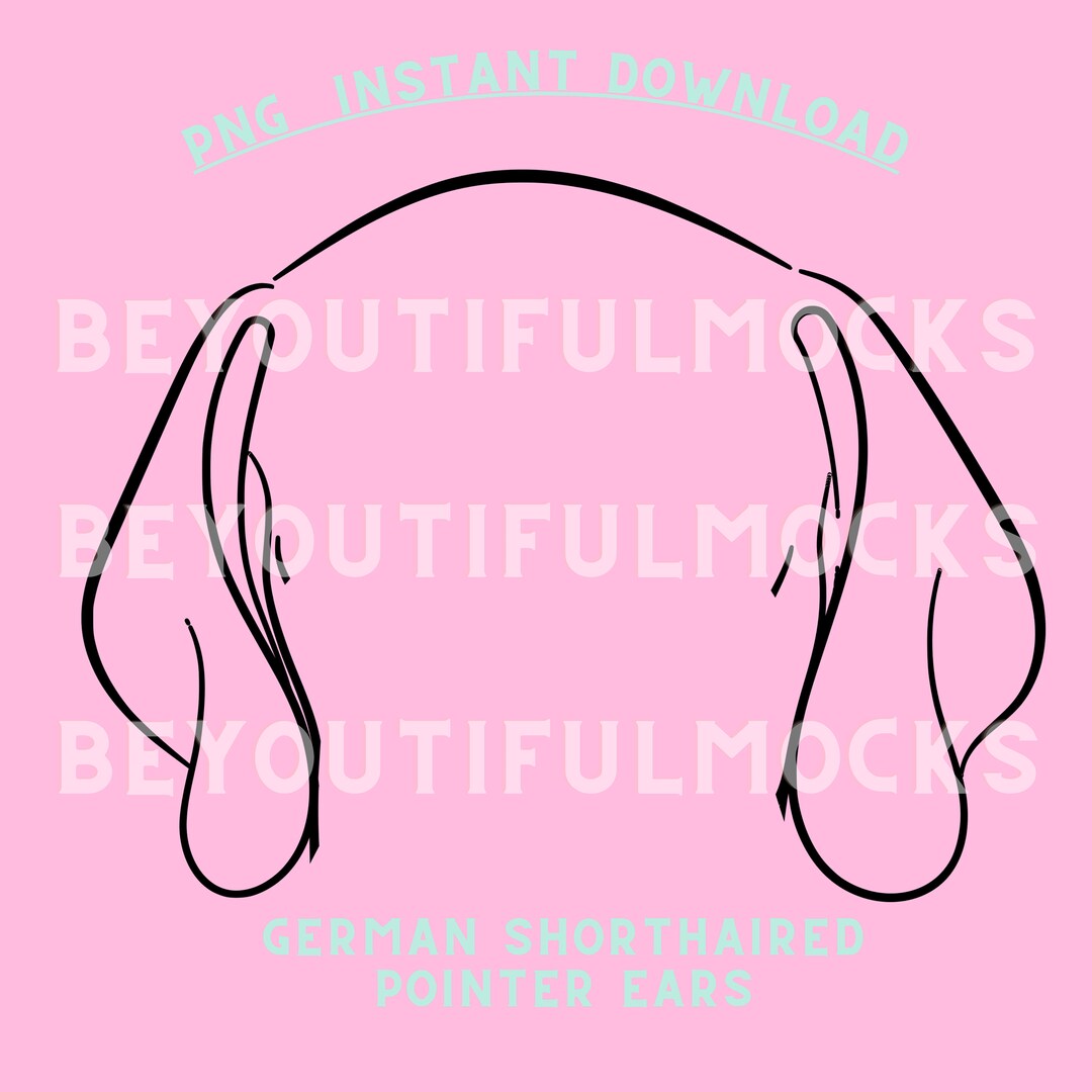 German Shorthaired Pointer Dog Ear PNG Instant Download, German Short ...