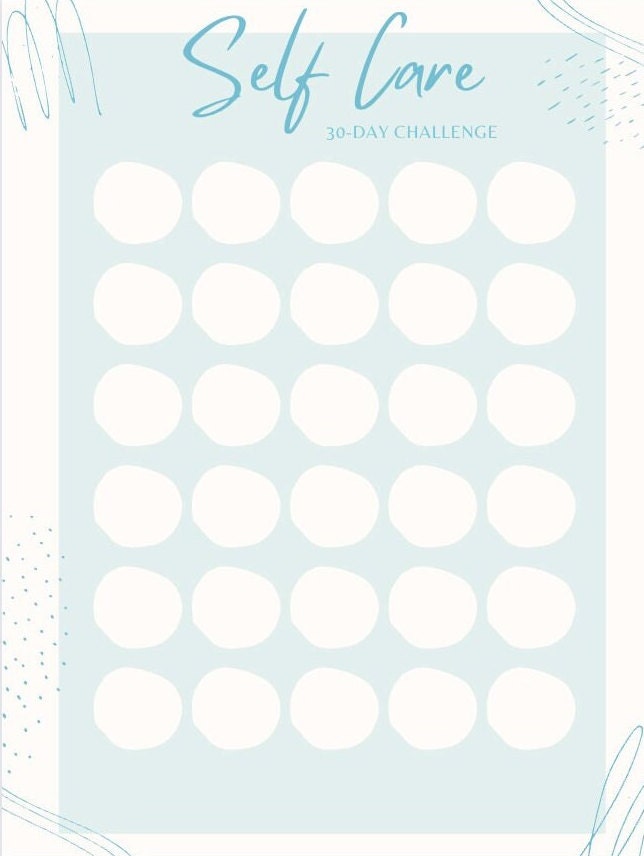 30 Day Self Care Challenge Journal Notebook Digital Download Mental ...