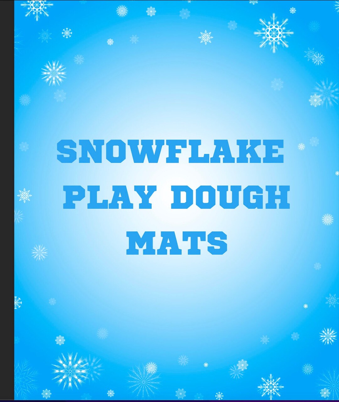 Snowflake Play Dough Mats - Etsy