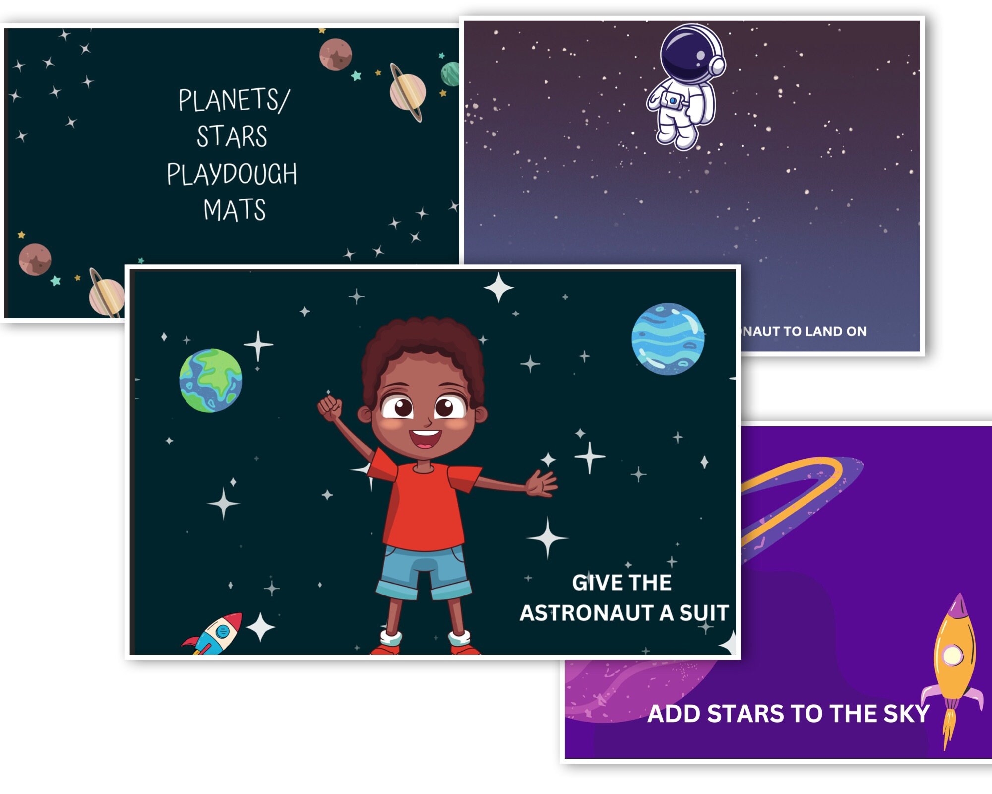 Stars and Planets Playdoh Mats - Etsy