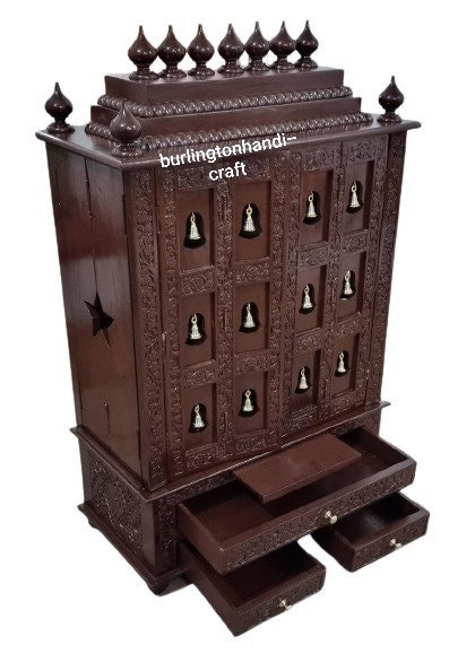 Wooden Tample 40 Large Solid Wooden Temple Hindu Pooja Mandir & Wood ...