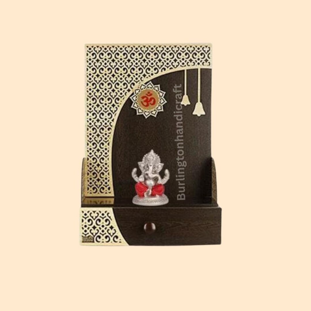 Wall Hanging Mandir Pooja Mandir Home Decor Wall Mount Temple With ...