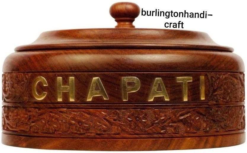 Handmade Casserole & Wooden Chapati Box Unique Indian Spice Storage ...