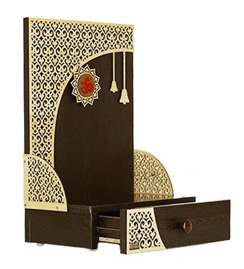 Wall Hanging Mandir Pooja Mandir Home Decor Wall Mount Temple With ...