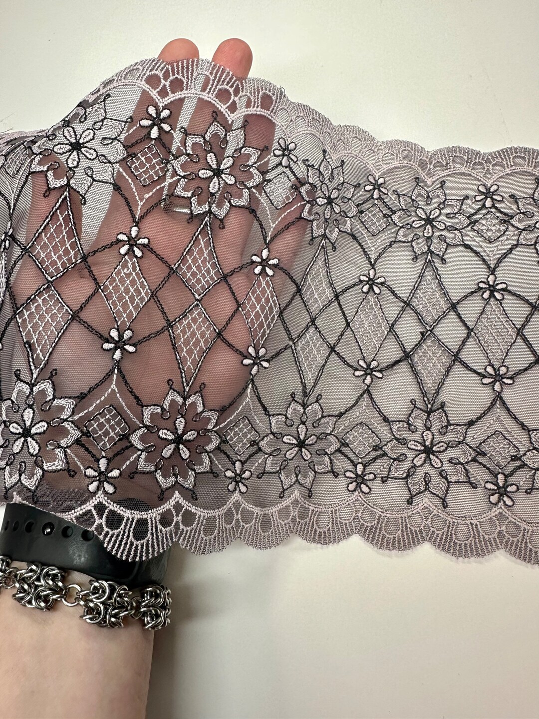 1 Yard Embroidered Lace - Etsy