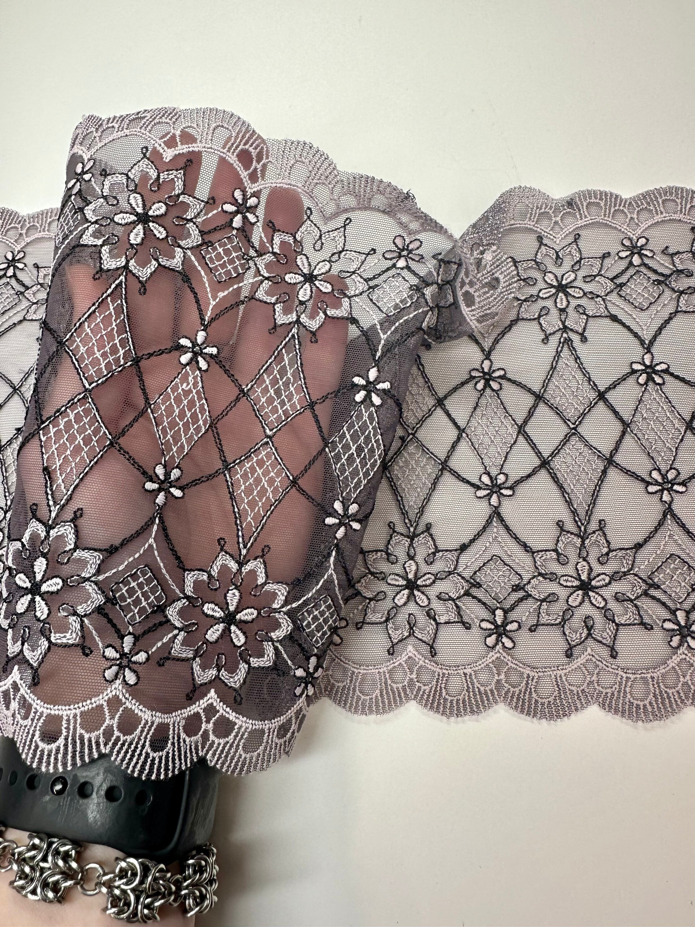 1 Yard Embroidered Lace - Etsy