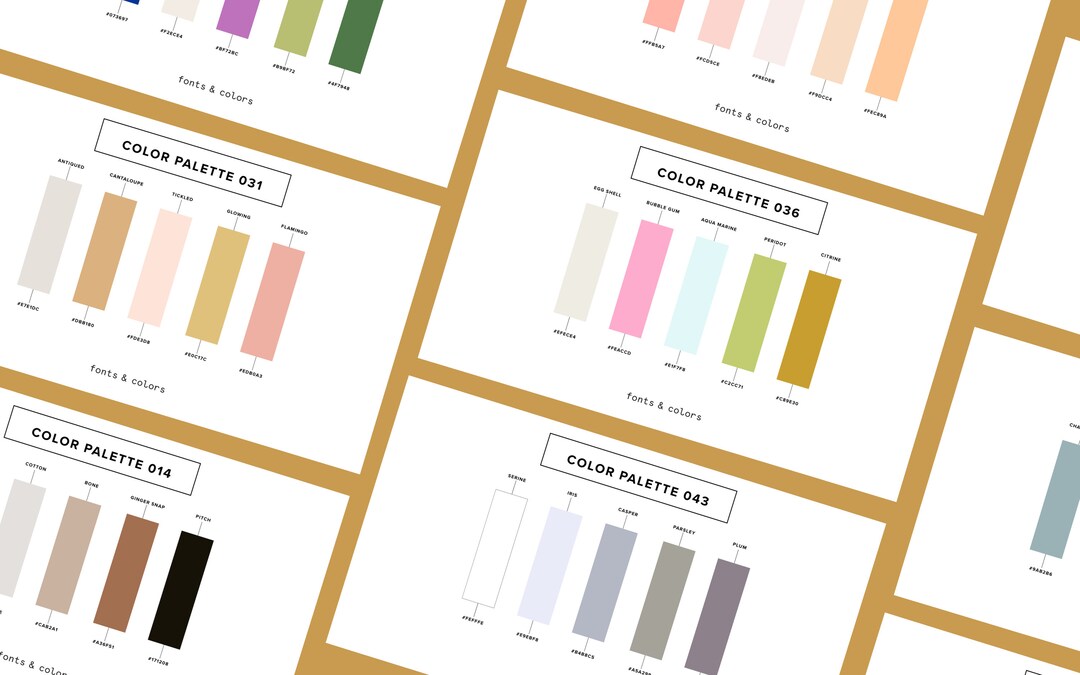 50 Color Palette Templates - Etsy Canada