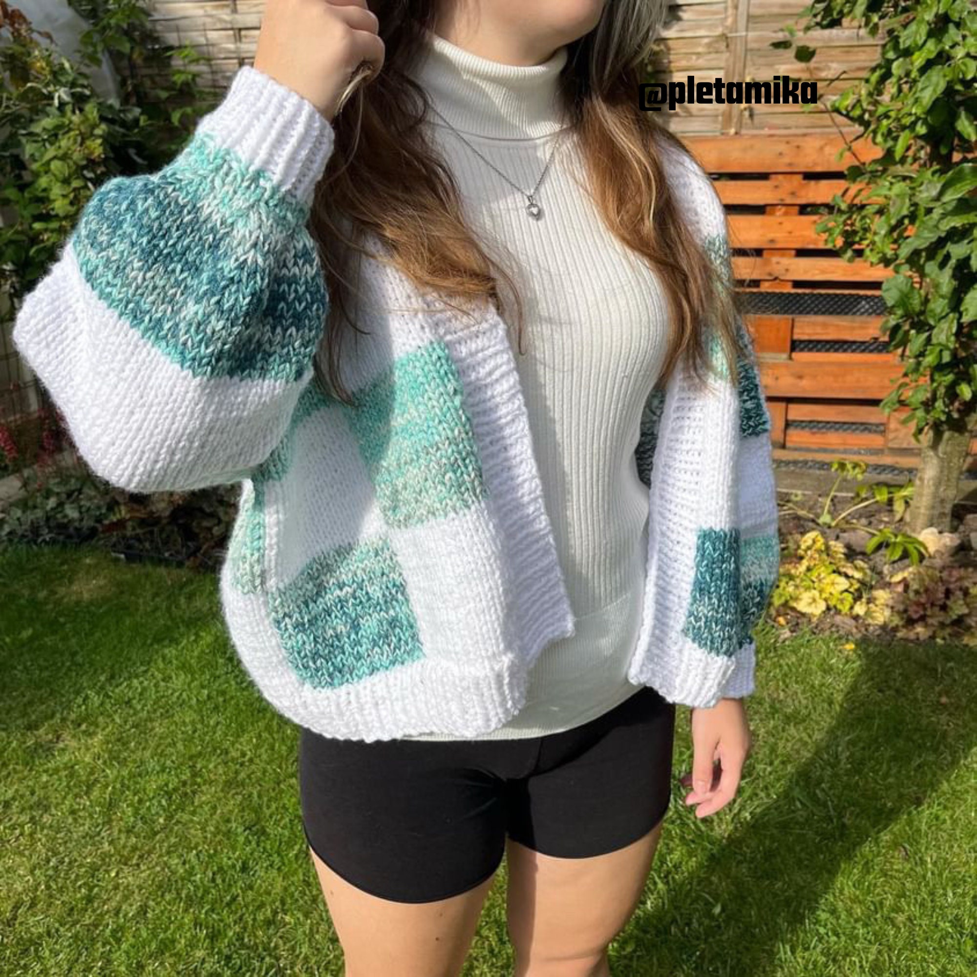 Knitting Pattern: Checkered Boyfriend Cardigan - Etsy