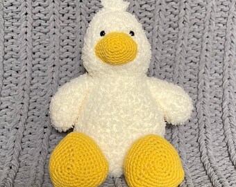Duck Plushie, Stuffed Animal, Cozy Plushie, Crochet Animal, Della Duck ...