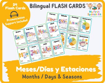 Bingo Game: Months Days and Seasons, Preschool Activity, Educational ...