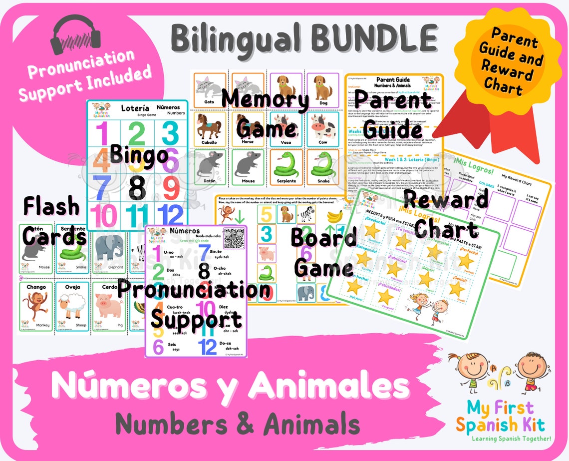 Preschool Bundle: Numbers and Animals, Educational Printables ...