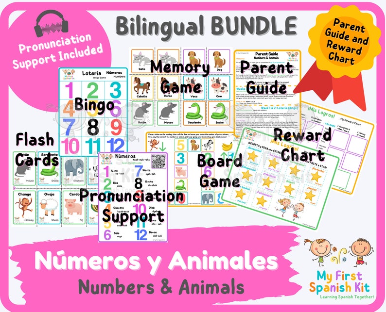 Preschool Bundle: Numbers and Animals, Educational Printables ...