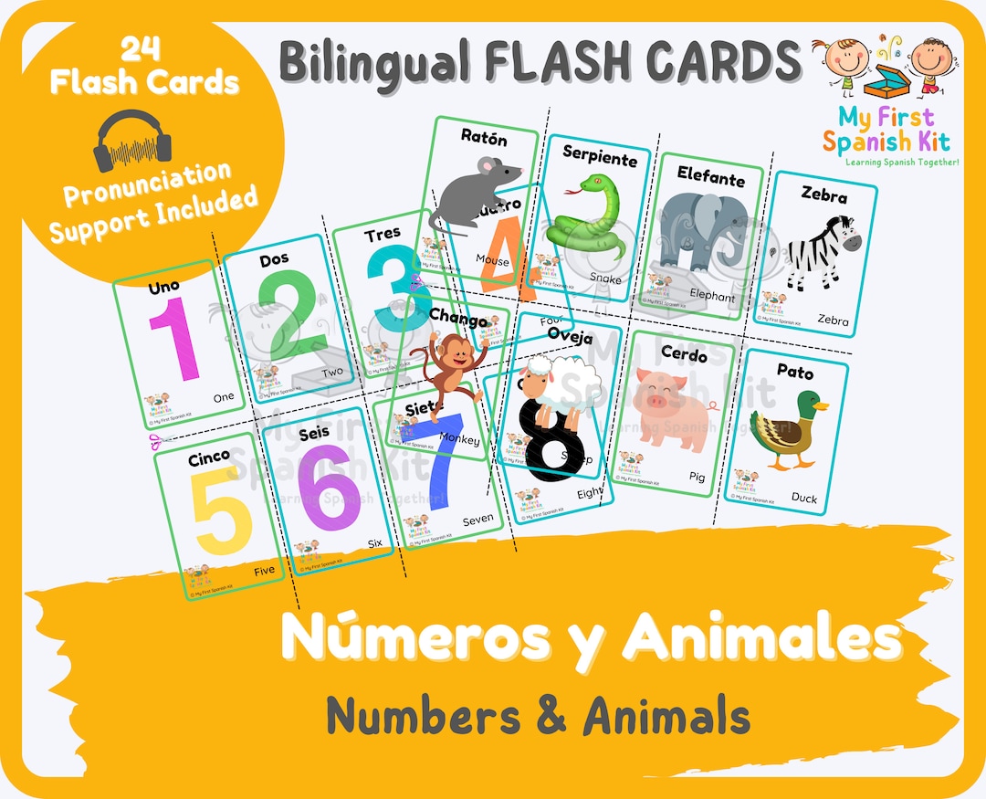 Flashcards: Numbers and Animals, Preschool Activity, Educational ...