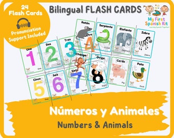 Bingo Game: Numbers and Animals, Preschool Activity, Educational ...
