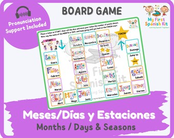 Bingo Game: Months Days and Seasons, Preschool Activity, Educational ...