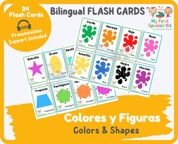Flashcards: Colors and Shapes Preschool Activity Educational - Etsy