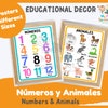 Bingo Game: Numbers and Animals, Preschool Activity, Educational ...