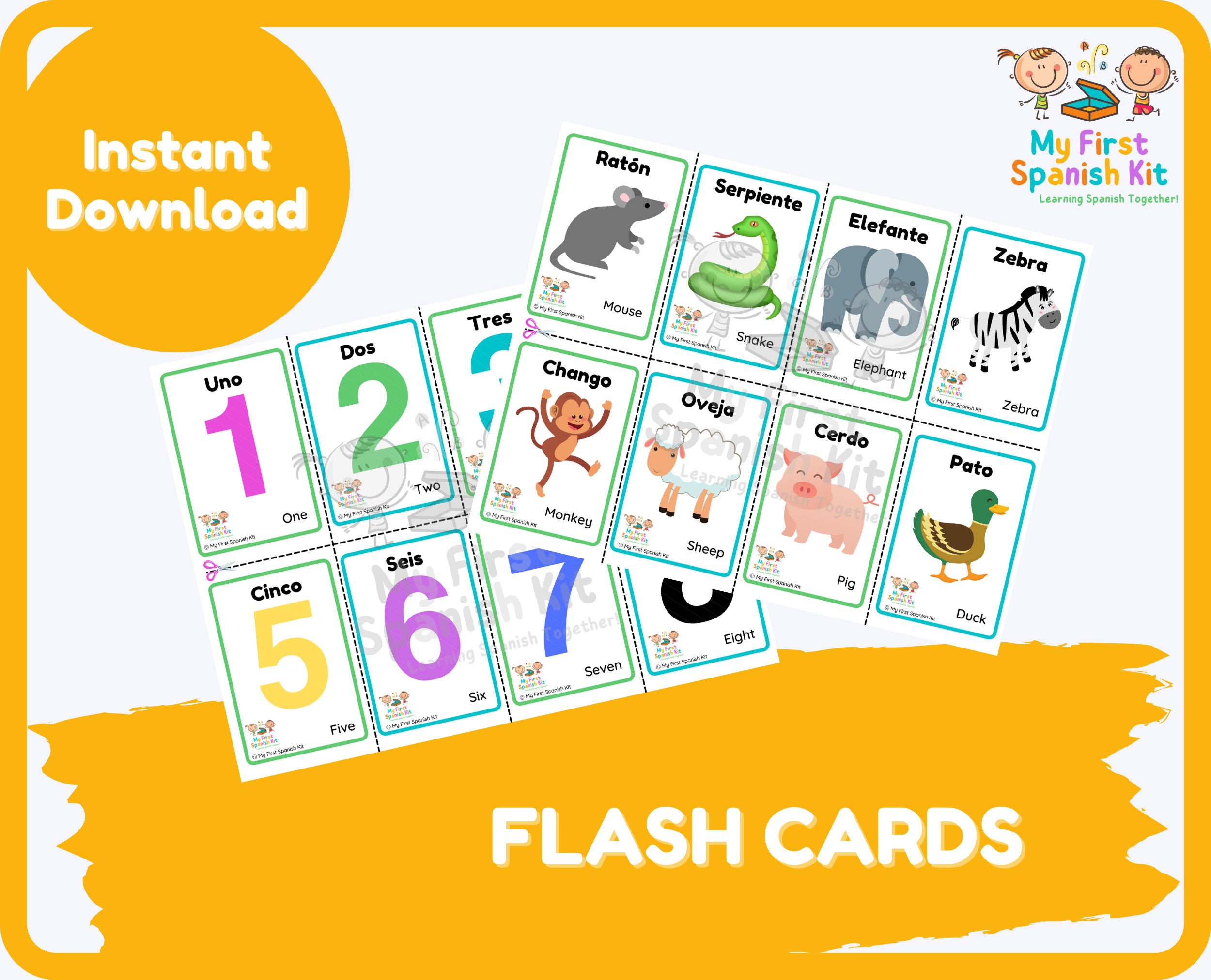 Preschool Bundle: Numbers and Animals, Educational Printables ...