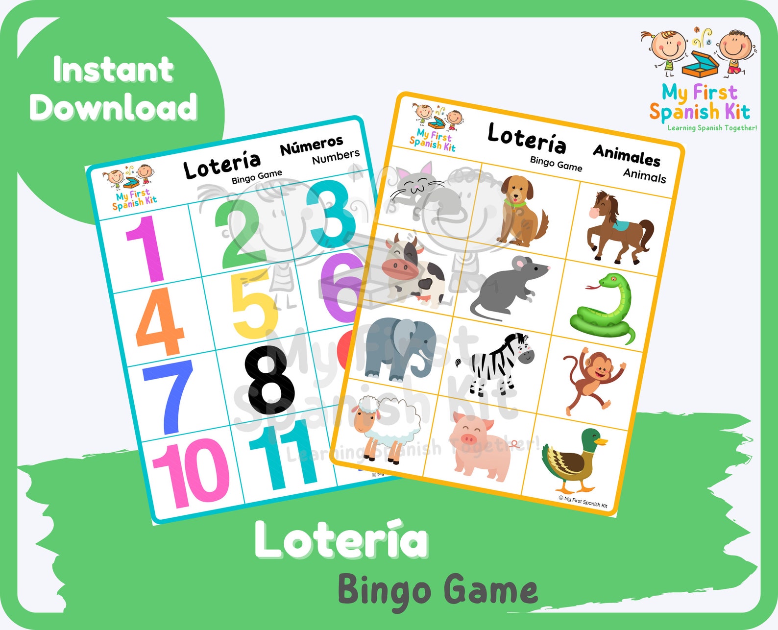 Preschool Bundle: Numbers and Animals, Educational Printables ...