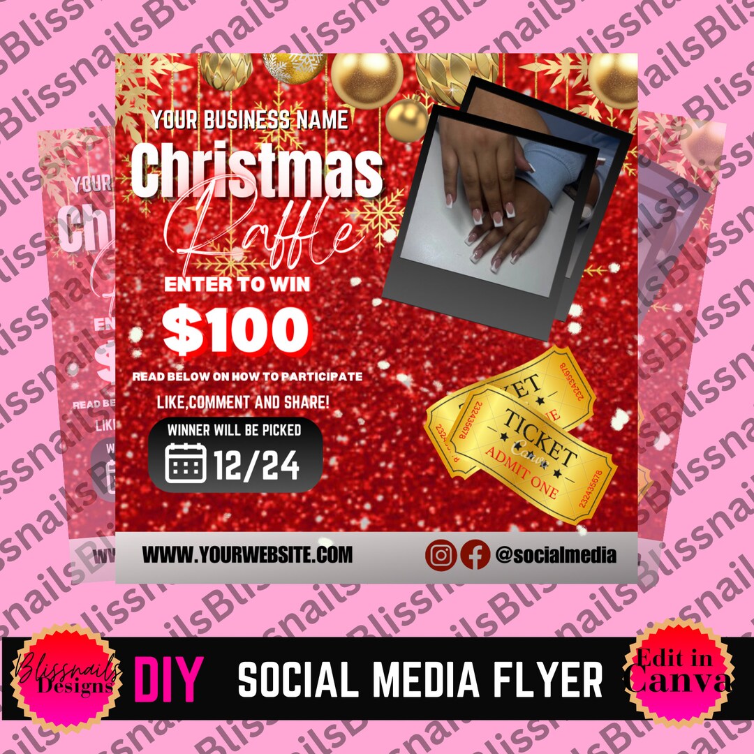 DIY Christmas Raffle FLYER - Etsy