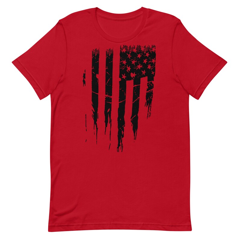 Unisex T-shirt Tattered Flag - Etsy