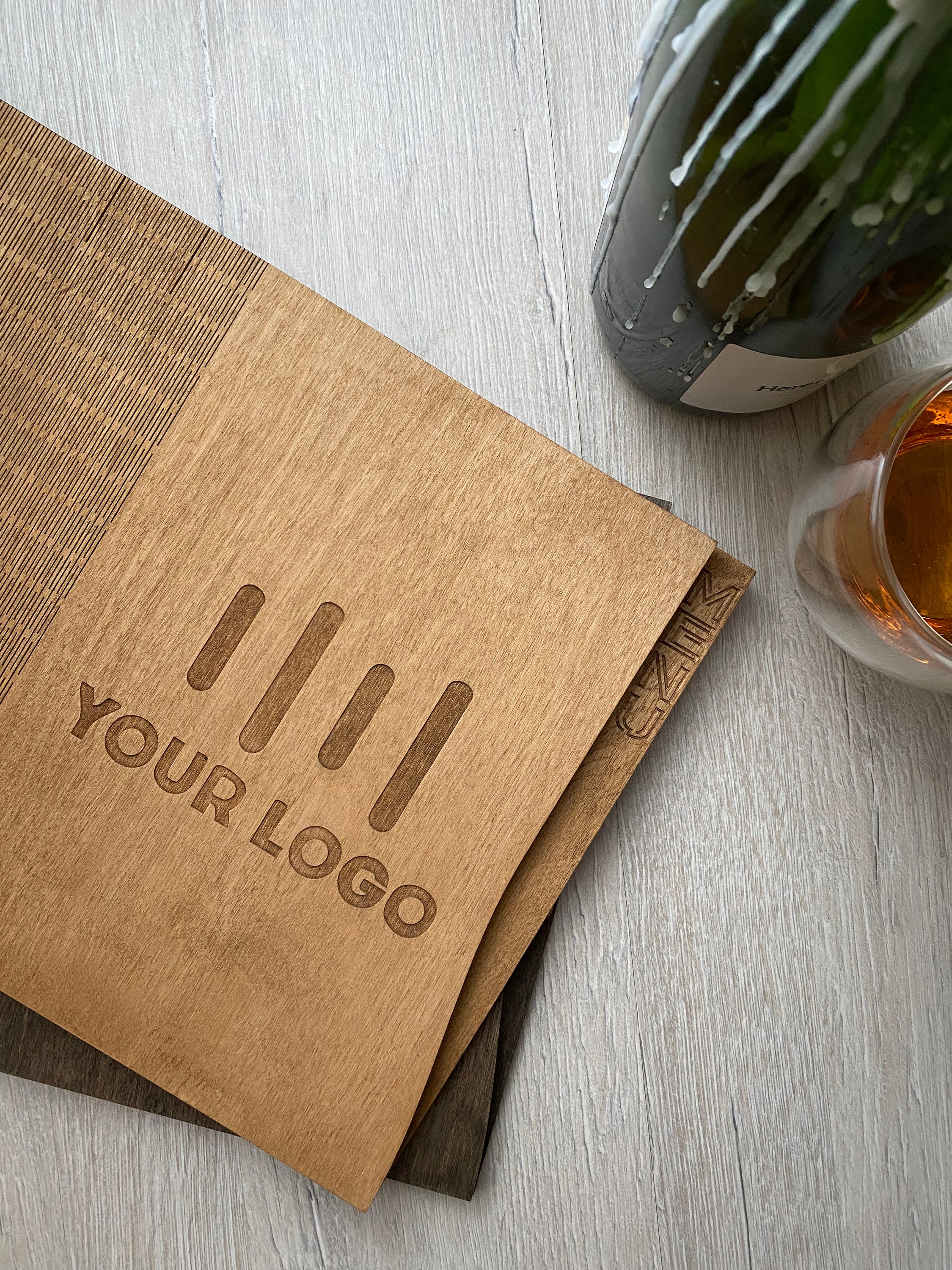 Wooden Menu Holder Wood Menu Stand Rustic Restaurant Table Display ...