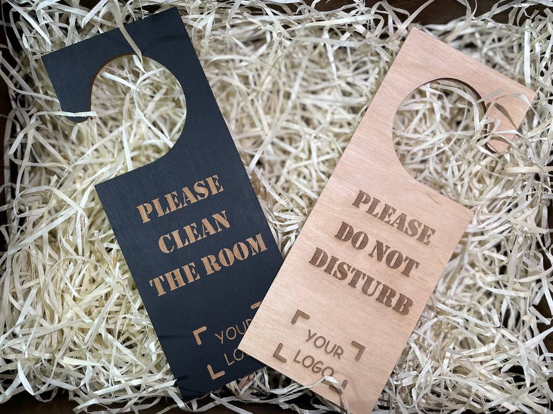 Set of 10 Hotel Room Door Signs - Durable & Customizable Door Hangers ...