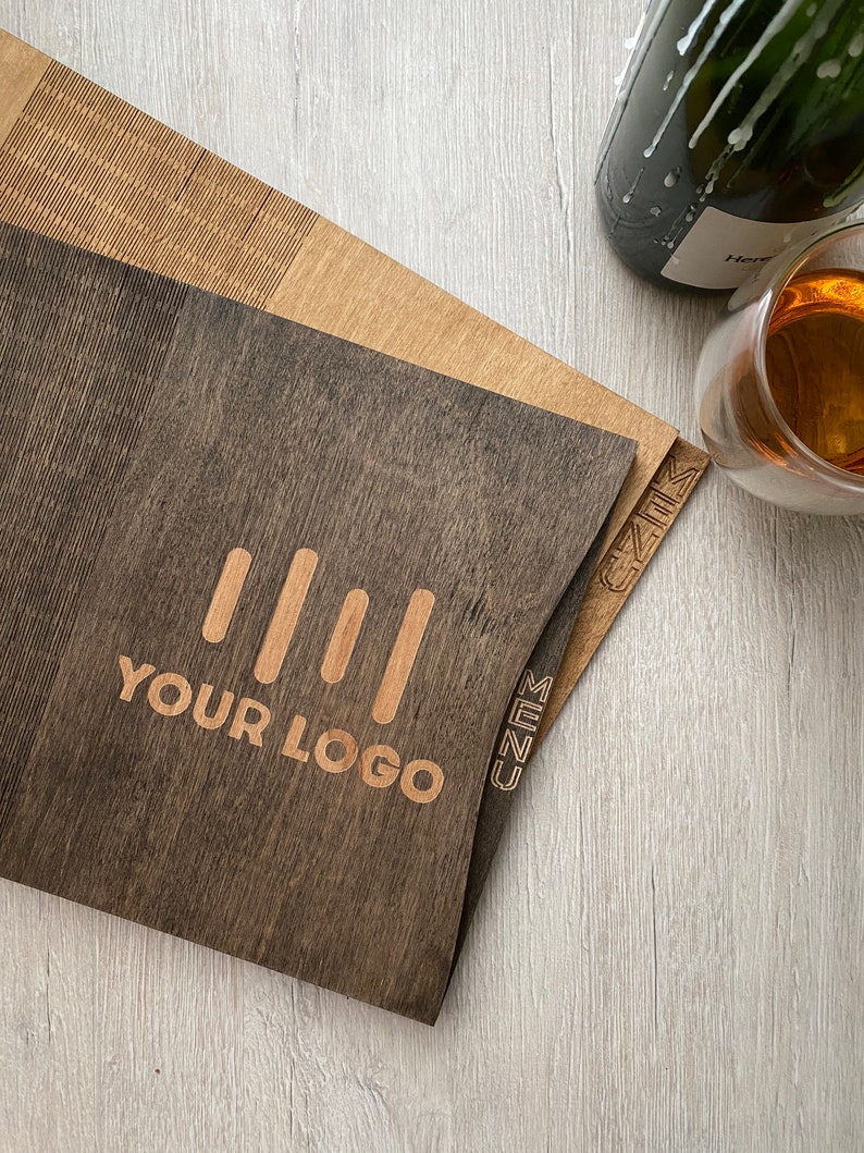 Wooden Menu Holder Wood Menu Stand Rustic Restaurant Table Display ...